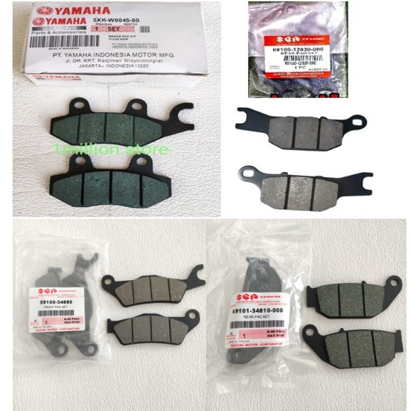 DISC BRAKE PAD ORIGINAL FRONT REAR SUZUKI RAIDER 150 FI SATRIA FI GSX ...