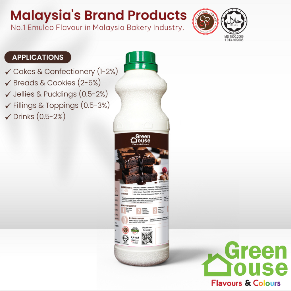Chocolate Flavour Green House-1kg [HALAL] Perisa Coklat Perisa Pewarna ...