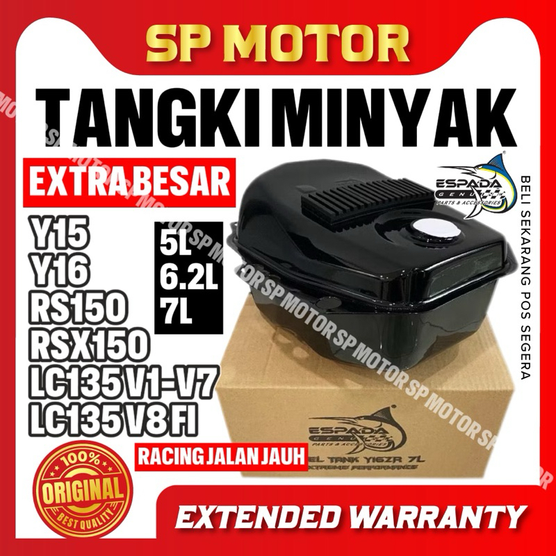 100% ORIGINAL ESPADA 5L 7L 9L RACING FUEL TANK TANGKI MINYAK BESAR FOR ...