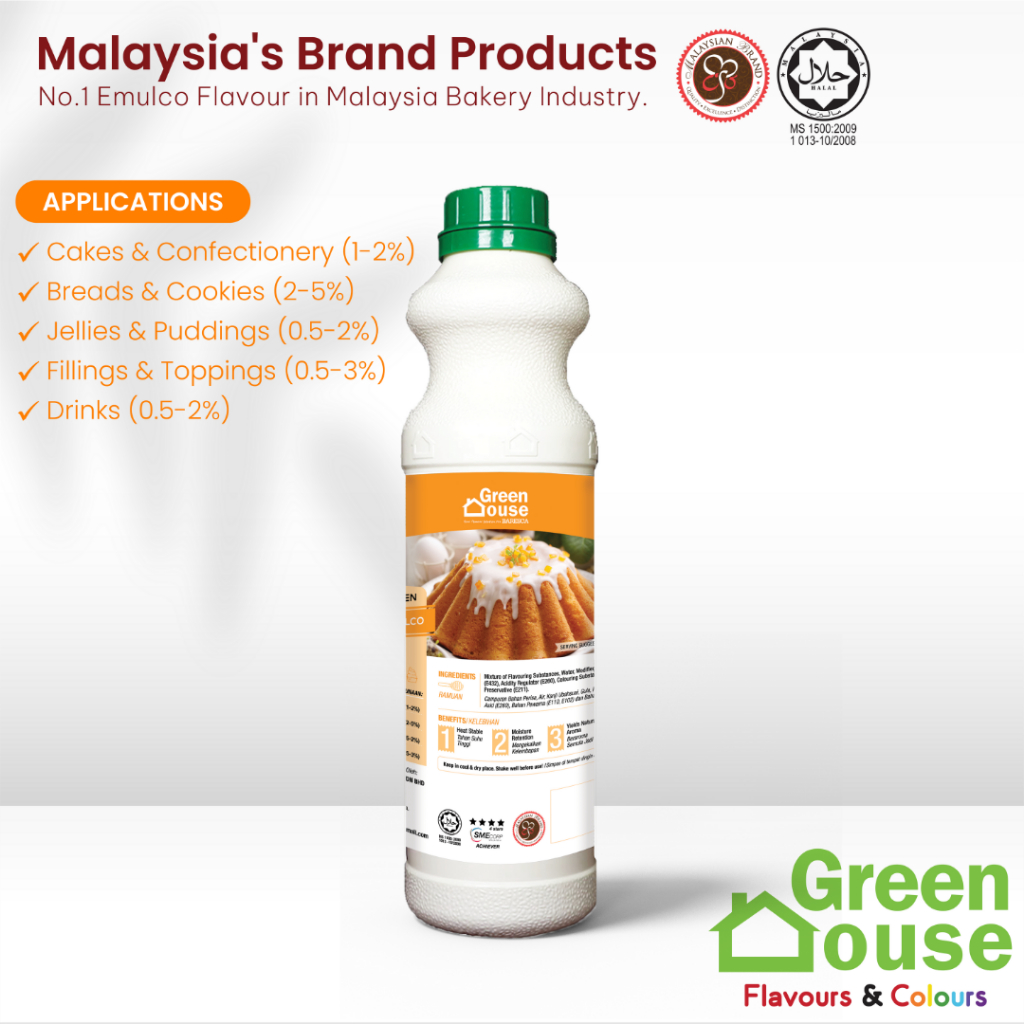 [HALAL] Perisa Pewarna Makanan Orange Emulco Flavour Green House ...