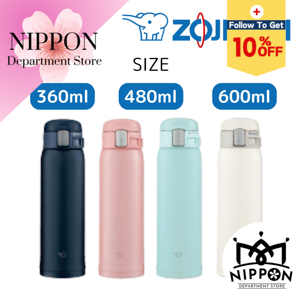 Zojirushi / water bottle / one-touch open / 360ml / 480ml / 600ml / Navy / Pink Mint blue / Pale ...