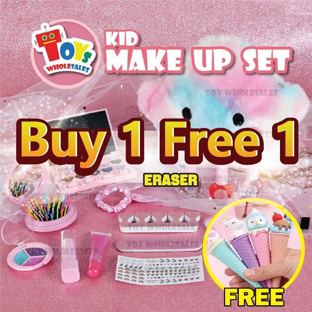 Kids Make Up Set For Girls Present Prentend Play Princess Mekap Set ...