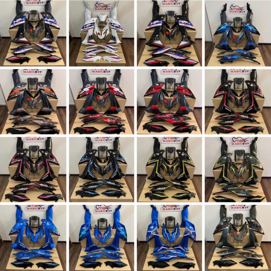 BIG BIKER BODY COVER SET RSX150 WINNER STRIPE EX THAI RAINBOW BATMAN ...