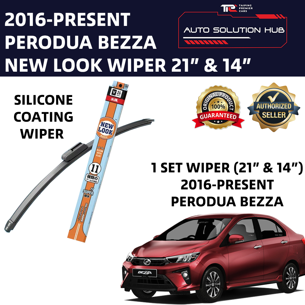 New Look Magic Silicone Coating Wiper Blade Perodua Bezza 2016-Present ...