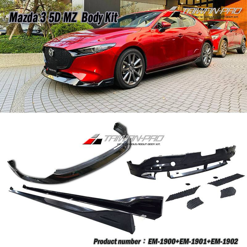 Mazda 3 hatchback BP 2019 2020 2021 2022 2023 2024 MZ front side skirt ...