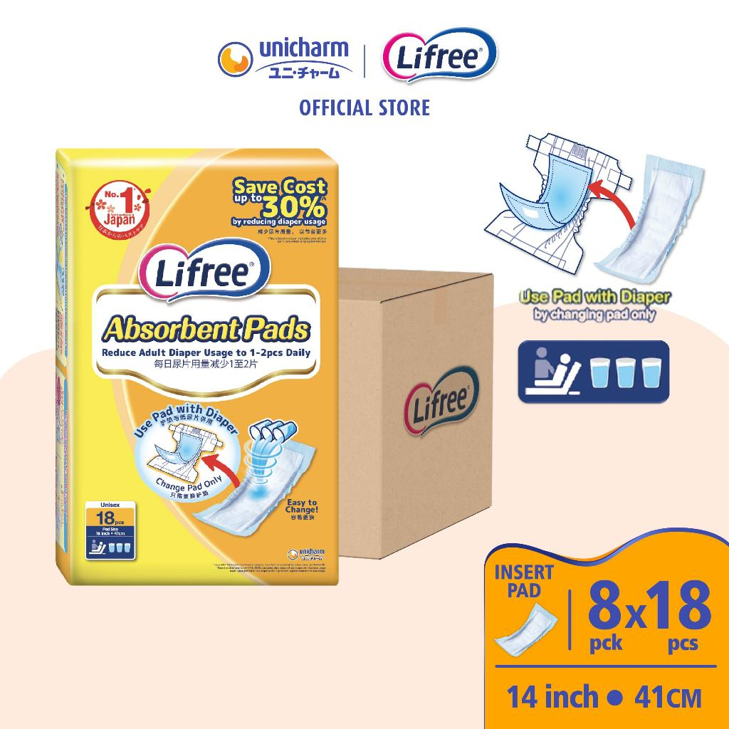 [Bundle of 8] Lifree Absorbent Pad 18 Pcs | Shopee Malaysia