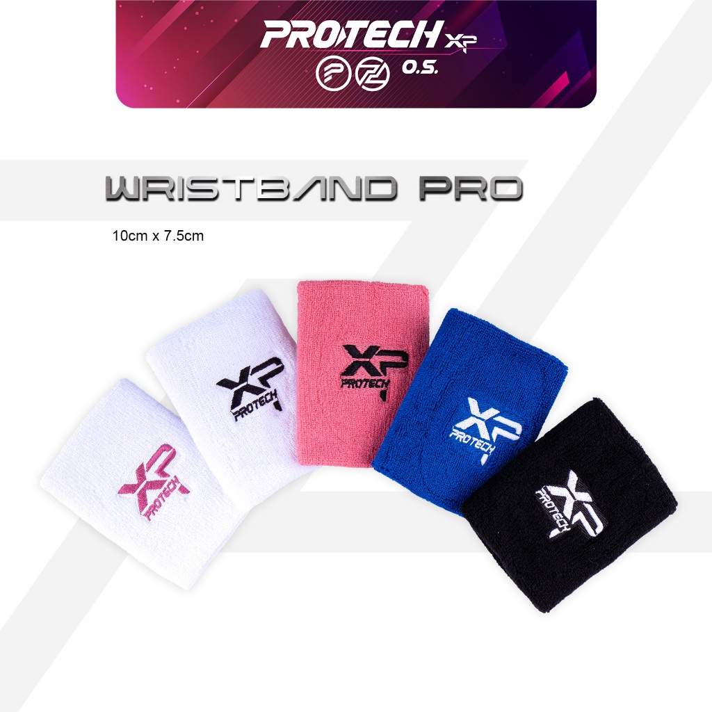 PROTECH XP Wristband "Pro" (Badminton/Pickleball/Tennis)(Embroidery ...