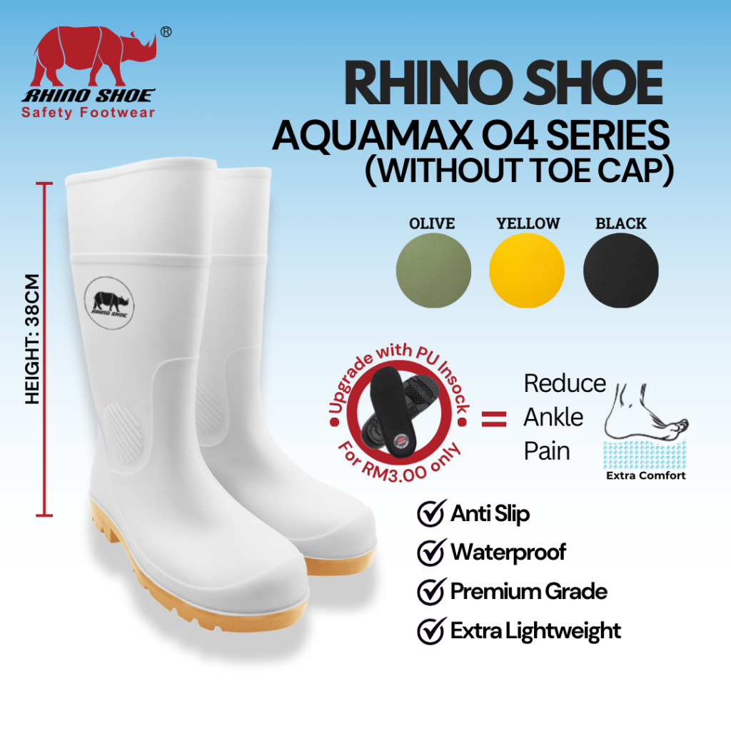 RHINO SHOE WB400-O4 Aquamax Waterproof Wellington Boots | Premium ...
