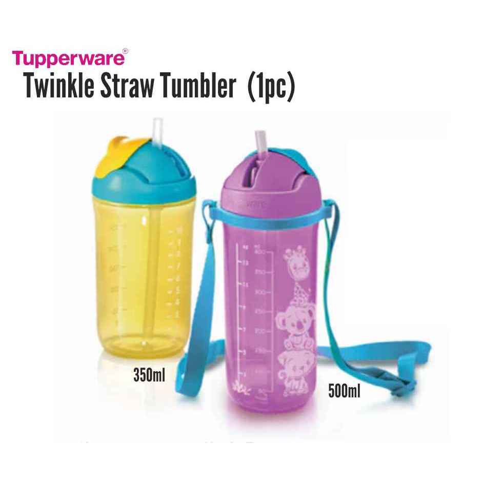 TAKN Tupperware Kids Twinkle Straw Tumbler 500ml / 350ml BPA Free Water ...