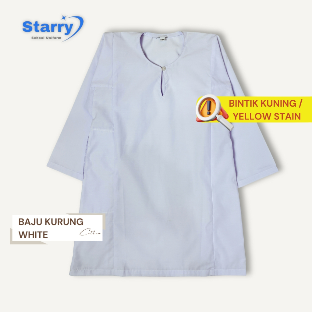 【Bintik Kuning】Sekolah Rendah/Menengah Baju Kurung-Cotton | Shopee Malaysia