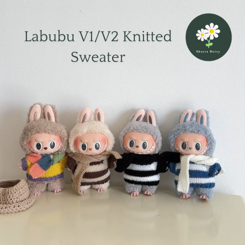 Labubu Clothes (Only Clothes) Labubu V1/V2 Clothes Knitted Sweater with ...
