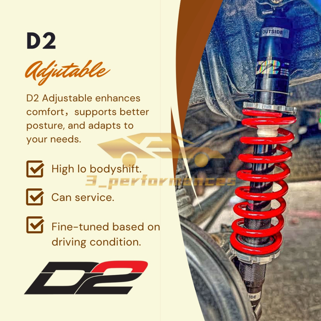 Perodua D2 High Low Bodyshift Adjustable Coilover Kancil Kenari Myvi ...