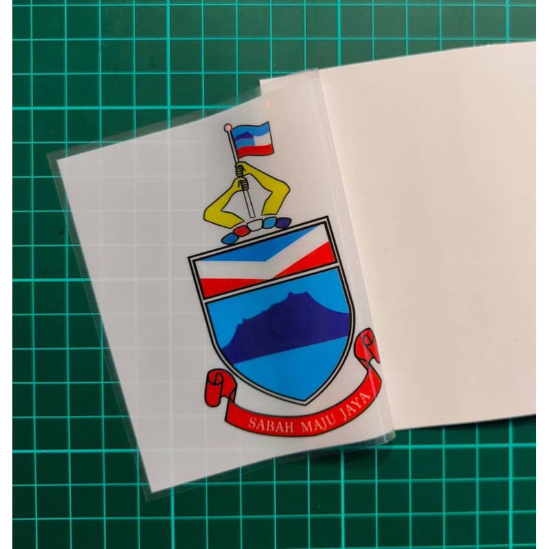 Original Negeri Sabah Bendera Borneo Jata Premium Car Sticker | Shopee ...