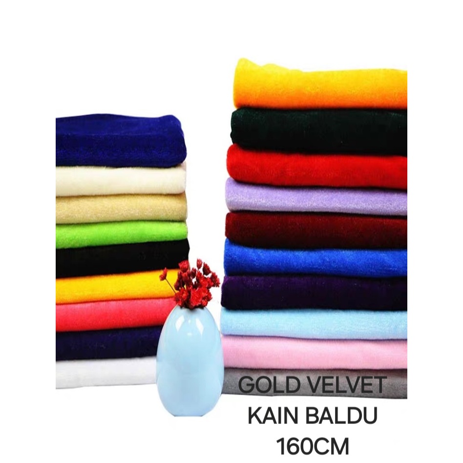 160CM GOLD VELVET FABRIC MEDIUM THICKNESS FOR WEDDING BACKDROP/KAIN ...