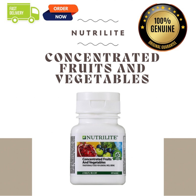 (💯ORIGINAL) NUTRILITE CONCENTRATED FRUITS AND VEGETABLES - 60 TAB | Shopee Malaysia