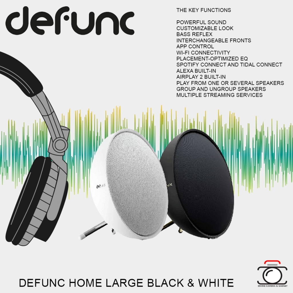 Defunc Home Large Multiroom Wifi Speaker | Powerful sound | App control ...