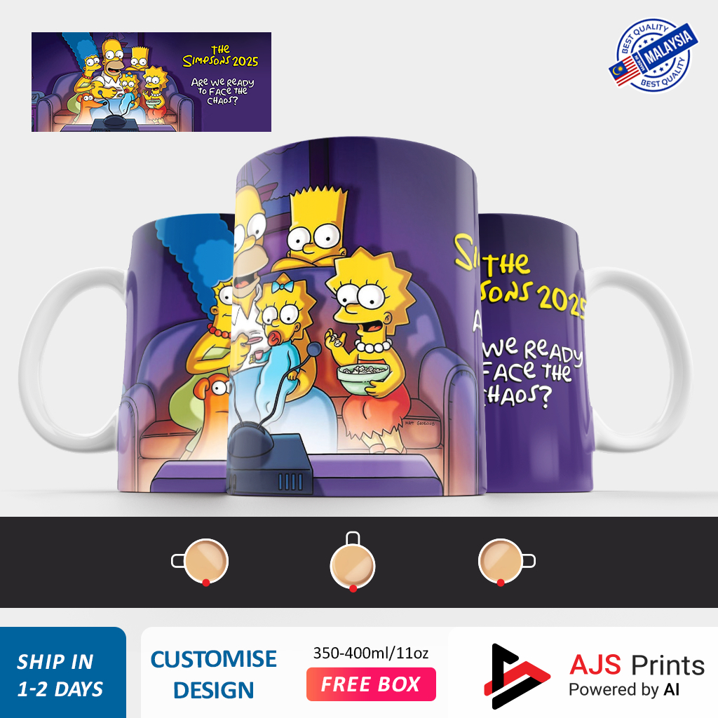 (READY STOCK) SIMPSONS Creative COFFEE Mug/ Cup GIFT (SIMPSONS 2025 ...