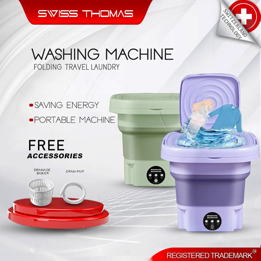 Swiss Thomas Mini Washing Machine Portable Folding Travel Laundry ...