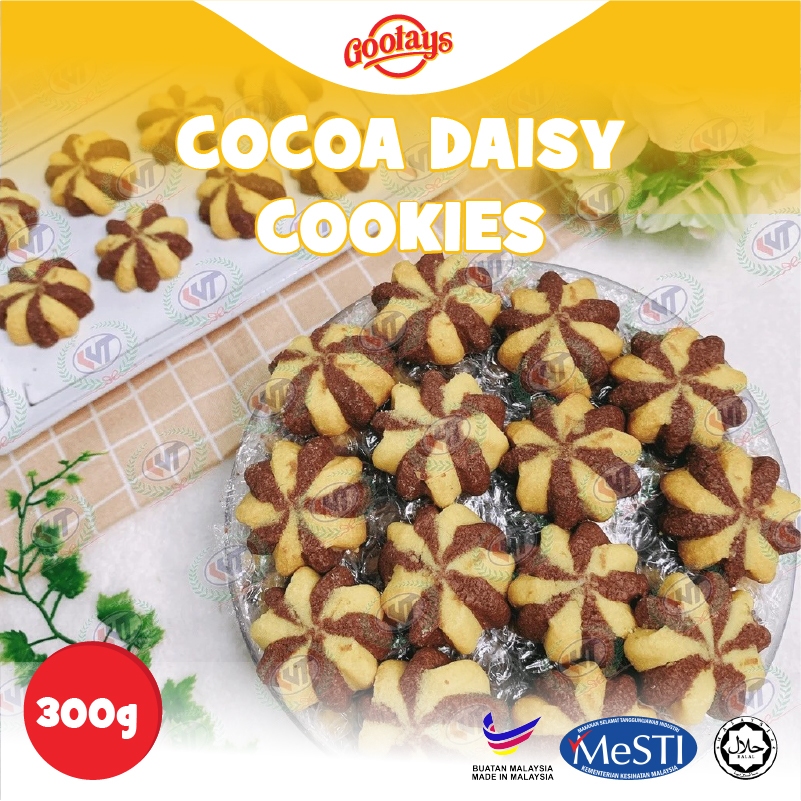[Premium Cookies] Cocoa Daisy Halal Cookies Biskut Kuih Raya 300gm ...