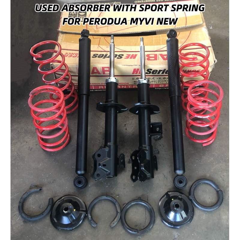 USED ORIGINAL ABSORBER + SPORT SPRING FOR PERODUA MYVI NEW | Shopee ...
