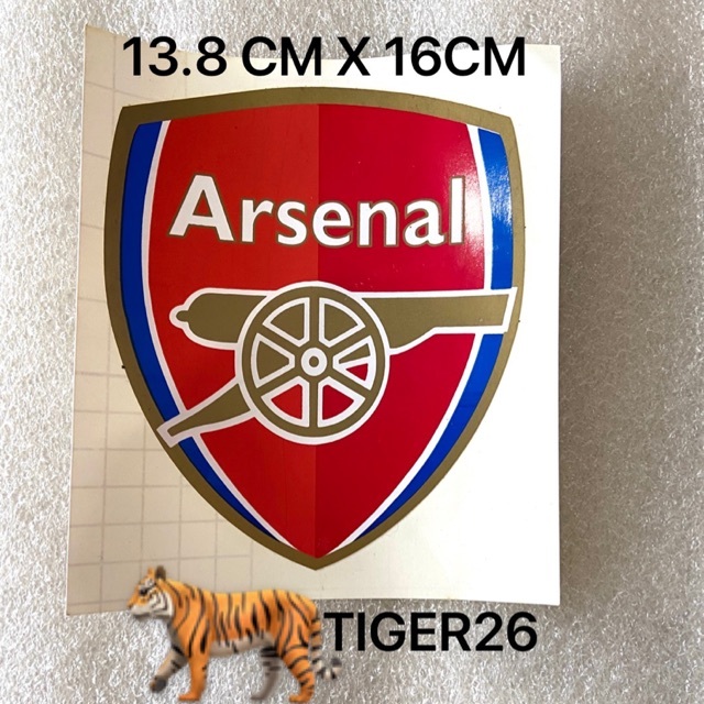 Arsenal Football Team Shield Logo Cutting Print Sticker Road Gear 4X4 ...