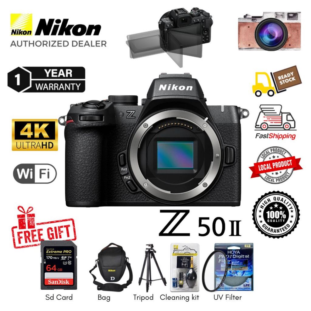 (READY STOCK) Nikon Z50 II Z50ii Mirrorless Camera UHD 4K 20.9MP CMOS Sensor ( 1 Year Warranty ...
