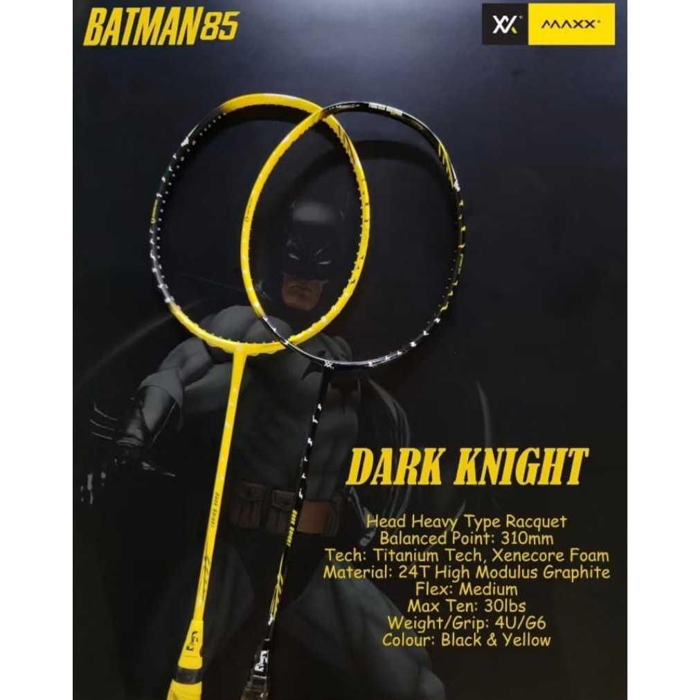 MAXX BATMAN DARK KNIGHT BADMINTON RACKET LIMITED SERIES ( Free Cover ...