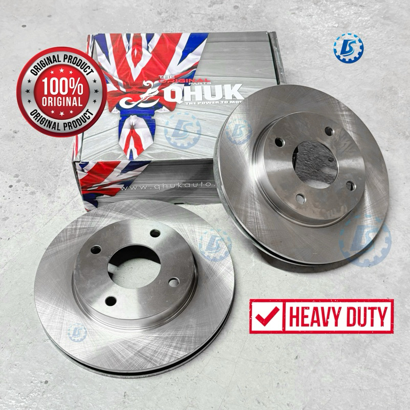 100% Original QHUK Nissan Grand Livina L10 1.6 1.8 Latio C11 Front Disc Rotor Depan FR4801 ...