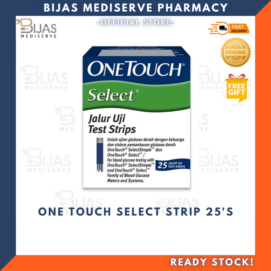ONE TOUCH SELECT STRIP 25'S (EXP:06/2025) | Shopee Malaysia