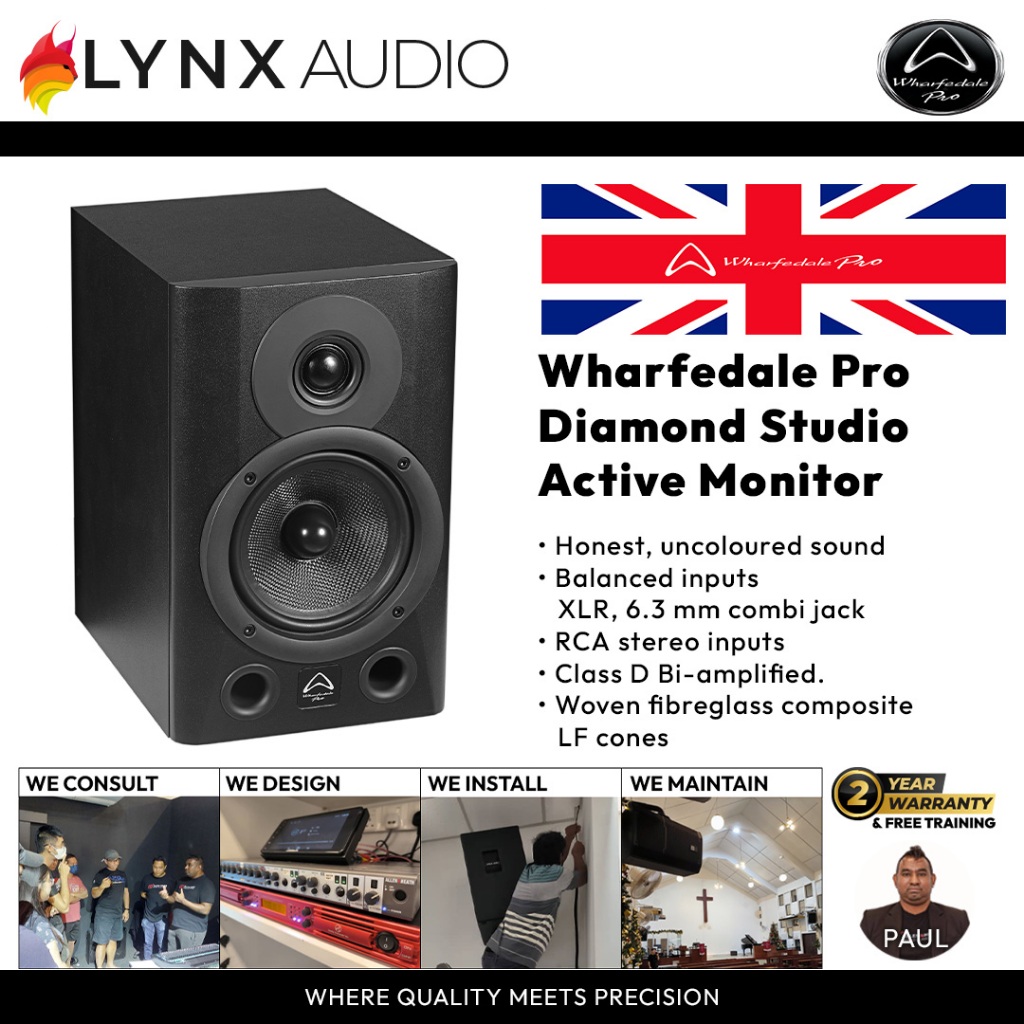 Wharfedale Pro Diamond Studio Active Bi-amplified Studio Monitor Speaker | Shopee Malaysia