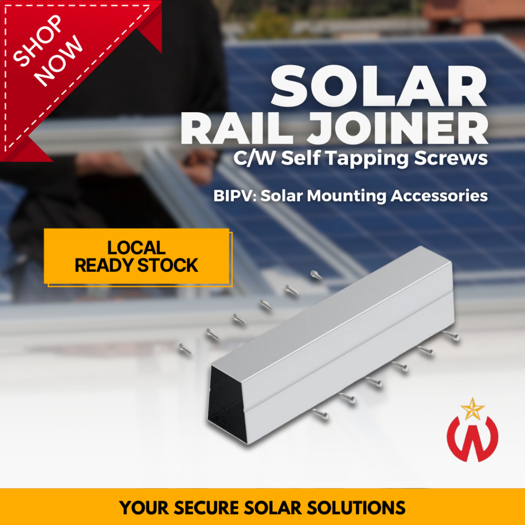 Winstar Solar Rail Joiner - C/W Self Tapping Screws (BIPV Mounting Structure) | Shopee Malaysia