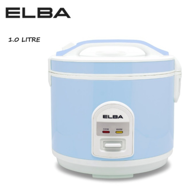 Elba Non-Stick Coated Jar Rice Cooker ERC-R1037(BL)(1.0L/400W) | Shopee ...