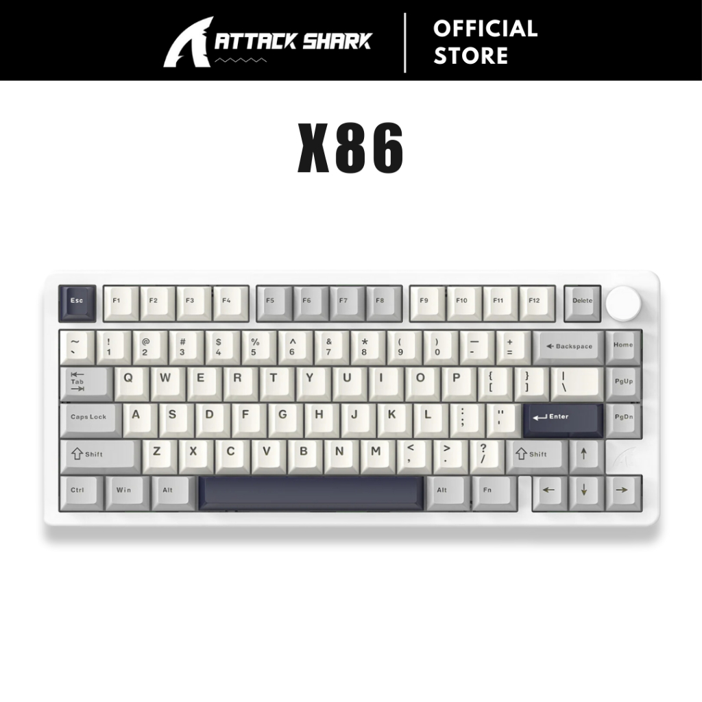 ATTACK SHARK X86 75% Wireless Full Aluminium Mechanical Keyboard Hot-Swap Full RGB Gasket ...