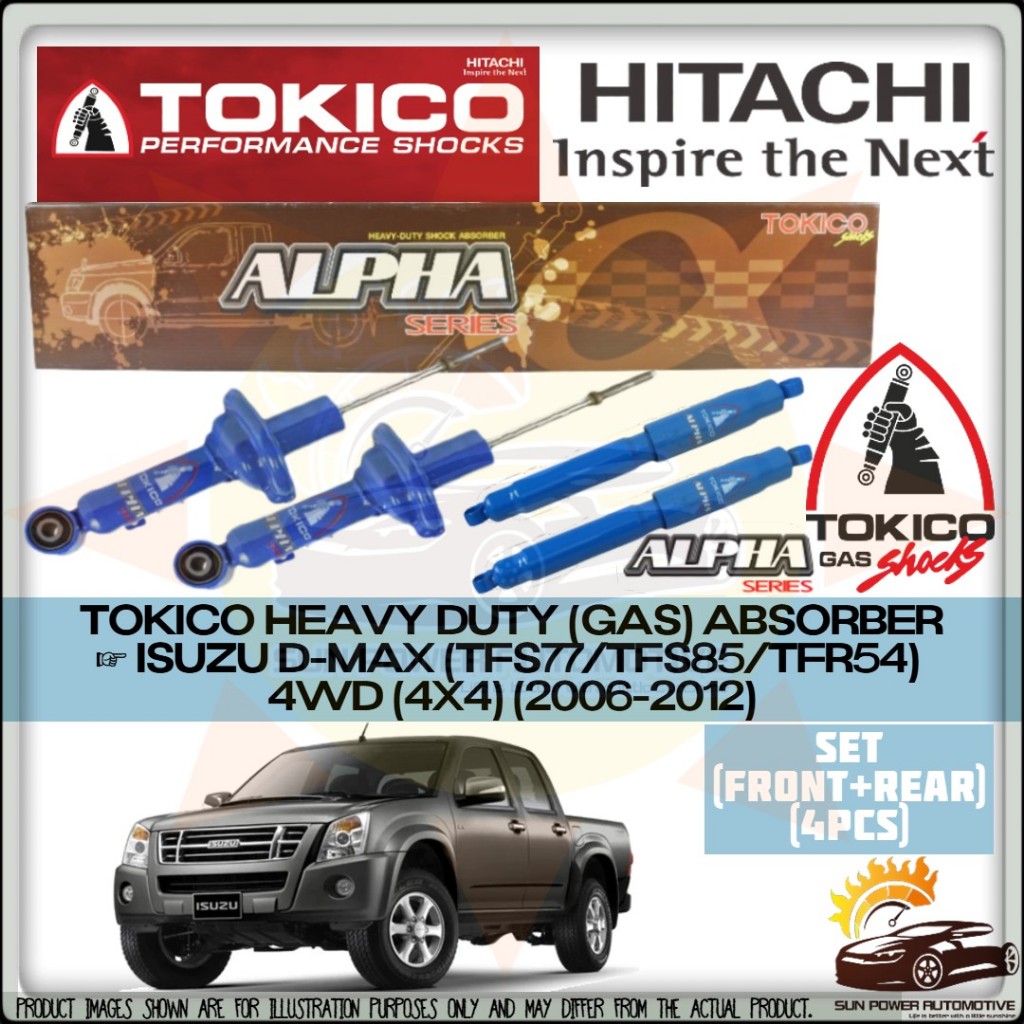 TOKICO TKC ALPHA HEAVY DUTY Isuzu Dmax D-Max TFS77 TFS85 TFR54 4X4 Gas ...