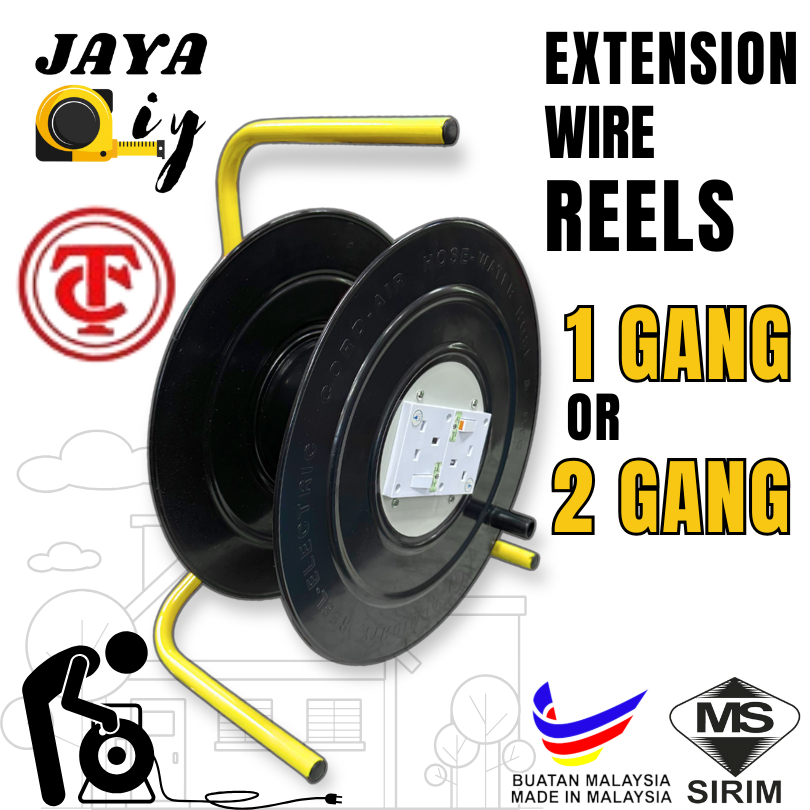 𝗛𝗘𝗔𝗩𝗬 𝗗𝗨𝗧𝗬 [LOCAL] SIRIM 1 o 2 Gang Round Extension Box Cable Reel ...