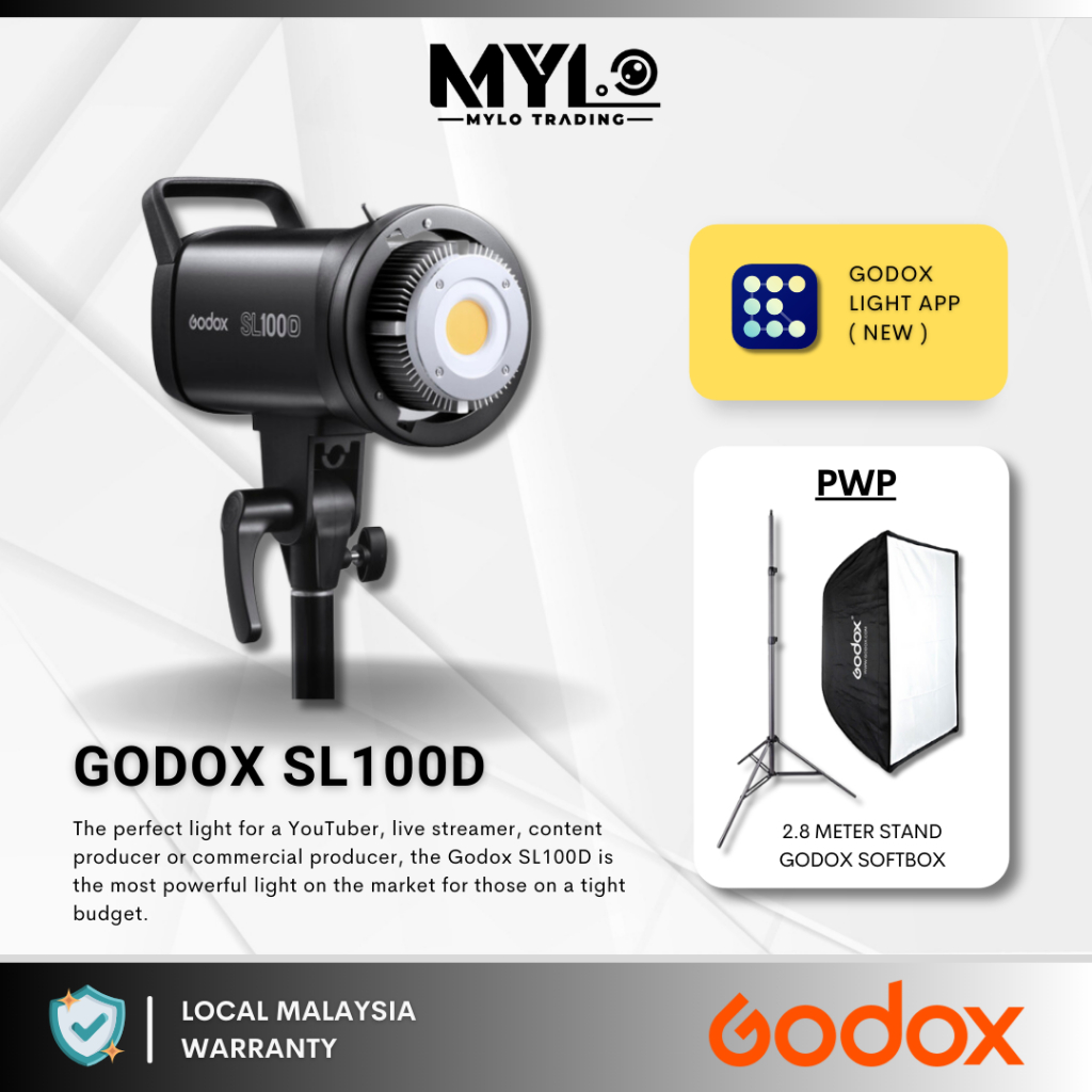 Godox SL100D | SL100Bi Bi-Color LED Video Light | Shopee Malaysia