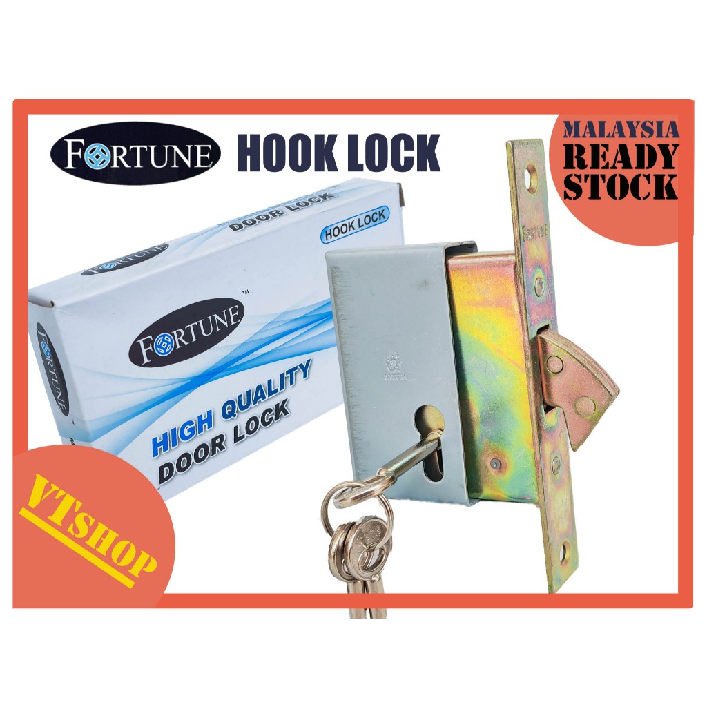VTSHOP6889 FORTUNE GRILL DOOR HOOK LOCK / PINTU KUNCI BESI | Shopee ...