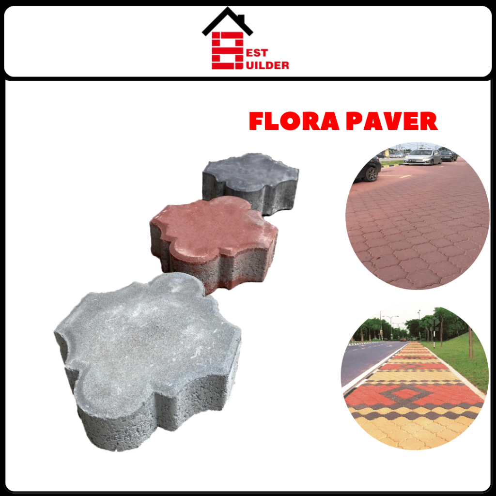 BEST BUILDER Flora Paver 60MM Interlocking Paver Batu Lantai Batu Gajah ...