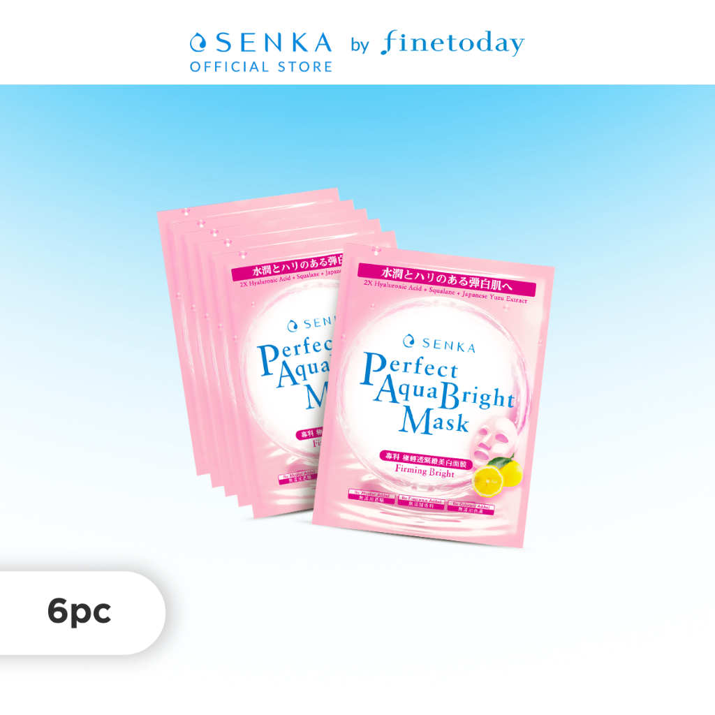 [Bundle] SENKA Perfect Aqua Bright Mask - Firming Bright | 6 sheets ...