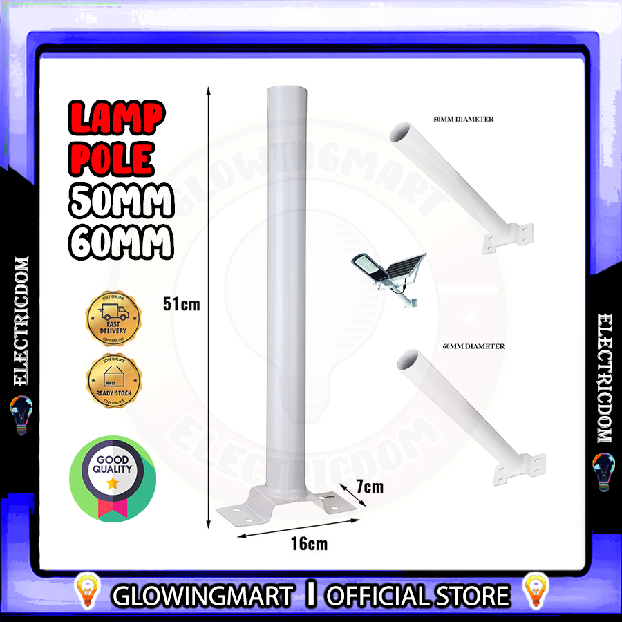 50/60MM HOLE Light LAMP Pole LED Solar Street Light Outdoor Lighting ...