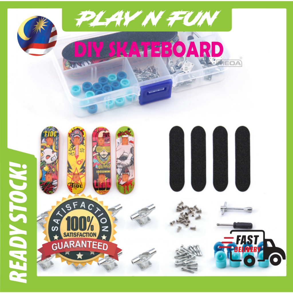 PLAYNFUN Finger Skateboard Professional Wooden Toy Mini Fingerboard Set ...
