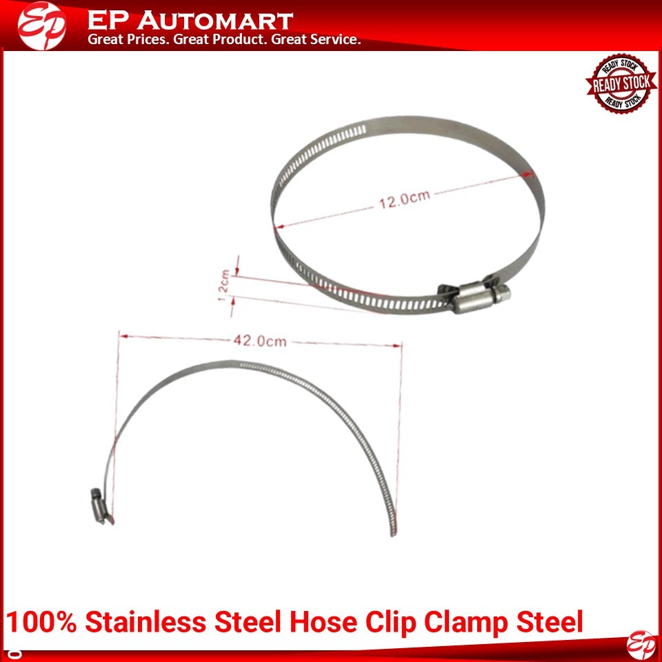 100% Stainless Steel Hose Clip Hose Clamp Stainless Steel Hose Clip ...
