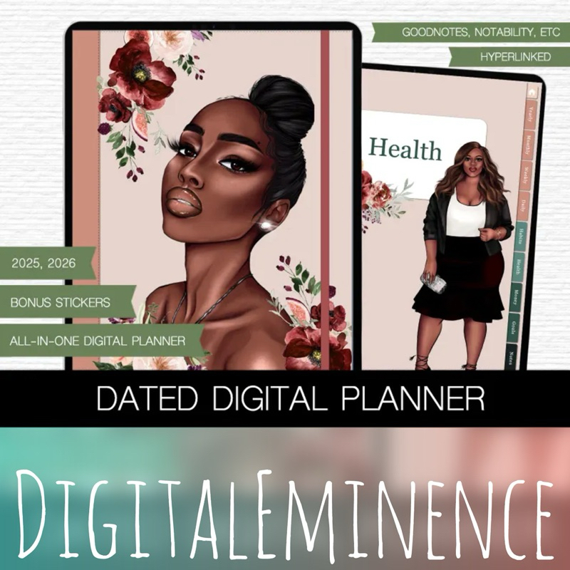 Digital Planner 2025 2026 Dated iPad GoodNotes Notability Samsung ...