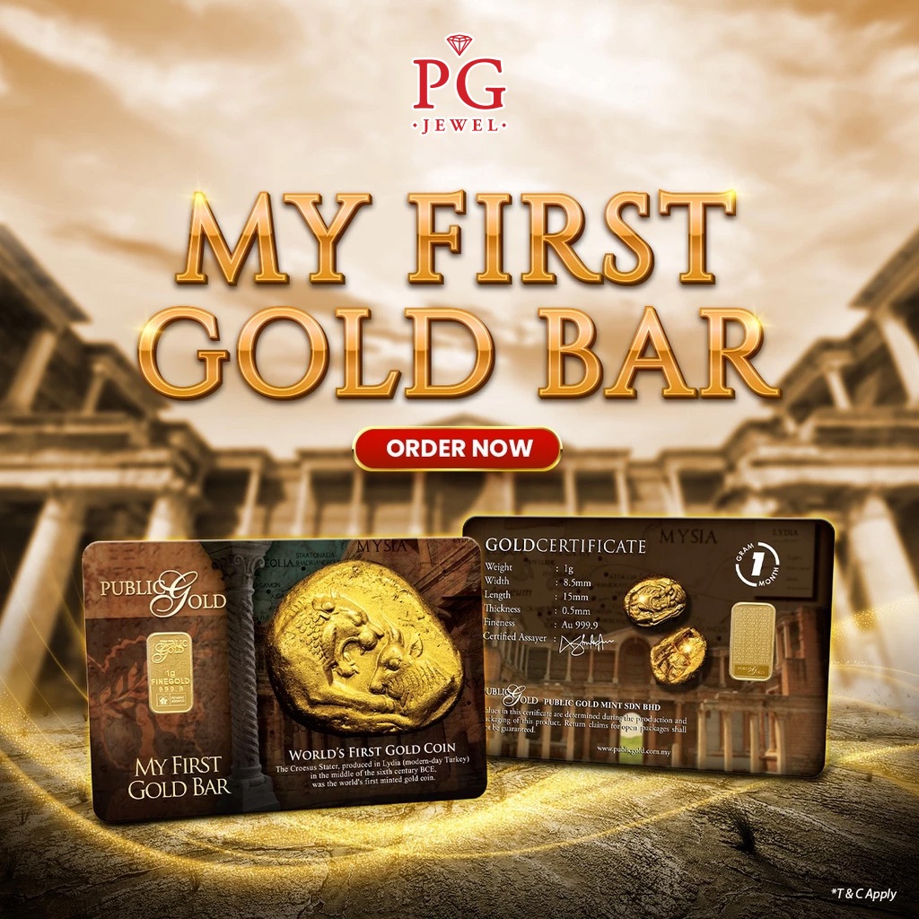 Public Gold Bullion Bar PG 1g (Au 999.9) 24K - My First Gold Bar ...
