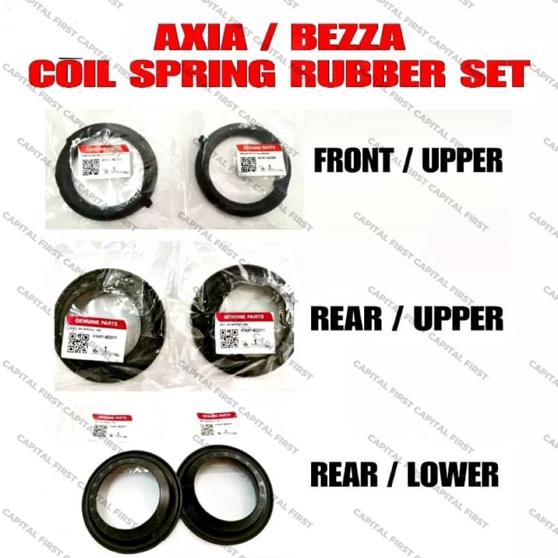 CS COIL SPRING RUBBER ORIGINAL PERODUA AXIA BEZZA ( FRONT / UPPER ...