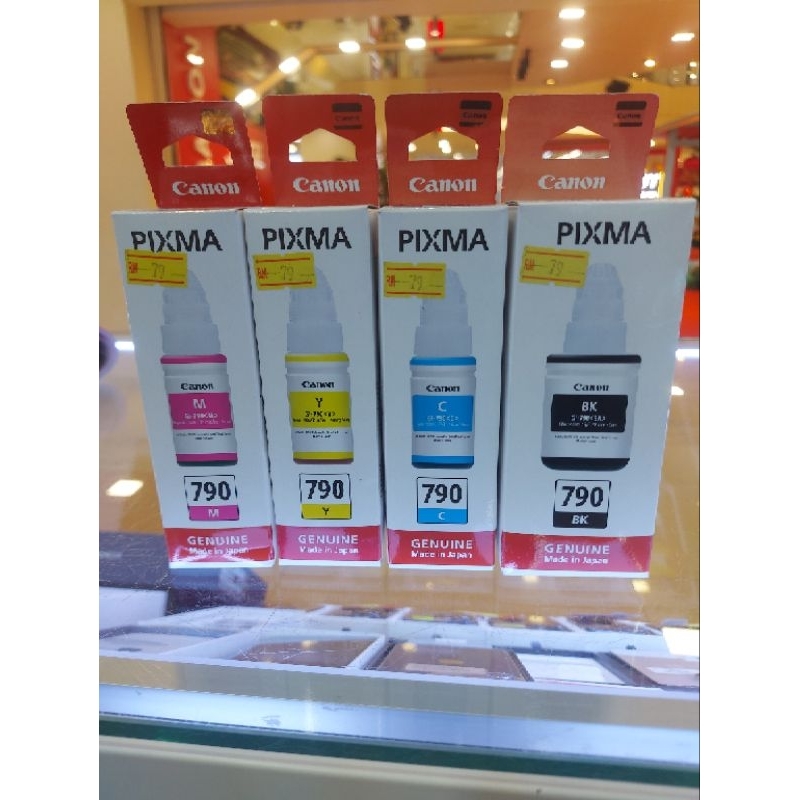 Ink printer canon GI-790(bk),GI-790(m),GI-790(Y),GI-790(c) | Shopee ...