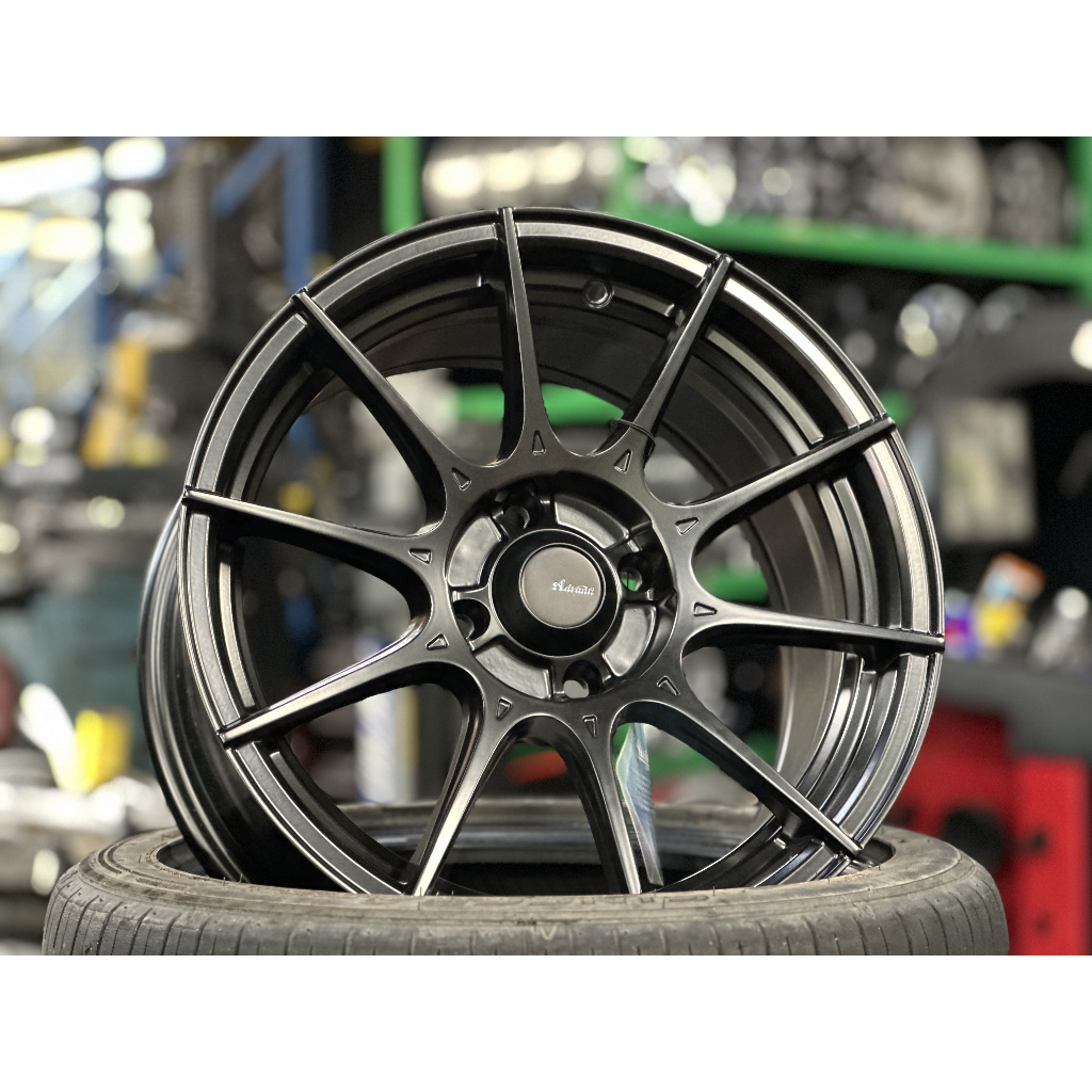 NEW 15X7.5J Advanti Storm S1 Rim (set of 4) Flat Black 4X100 for City Jazz Vios Yaris Myvi Mazda ...