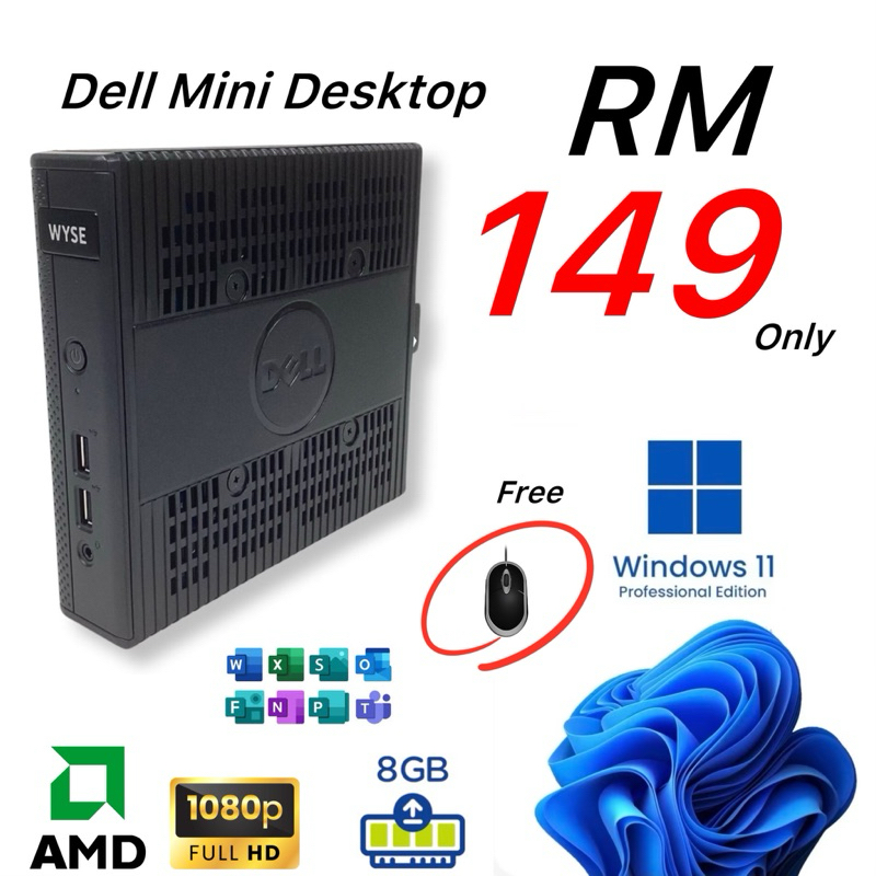 NEW YEAR SALE HP Mini PC, 4 GB | 8 GB RAM, 128GB Flash| 256 GB , AMD ...