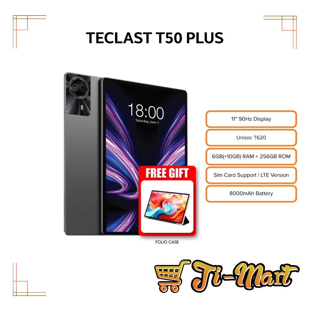 Teclast T50 Plus Tablet 6GB+256GB 11" Android14 1920x1200 UNISOC T620 Octa Core 4G Network Type ...