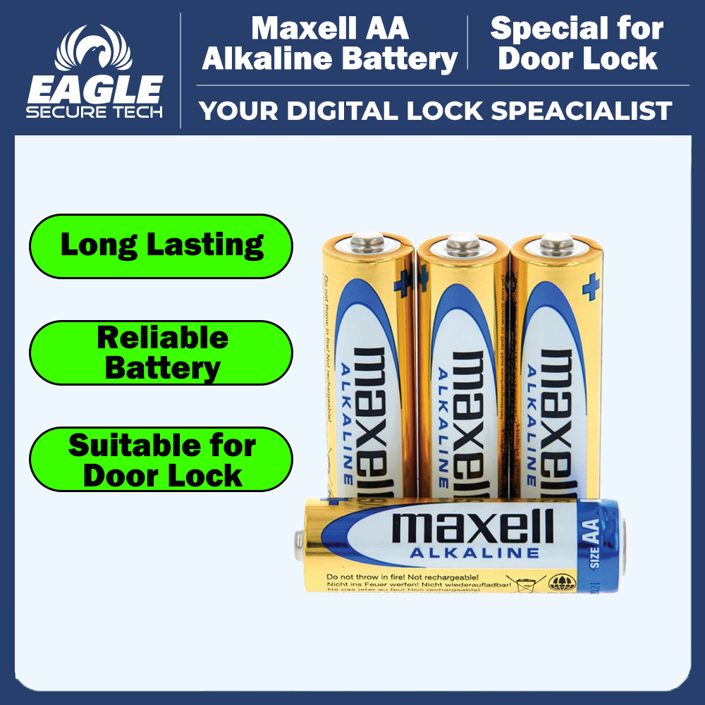MAXELL Alkaline Battery AA/AAA for Smart Door Lock Smart Lock Bateri AA ...